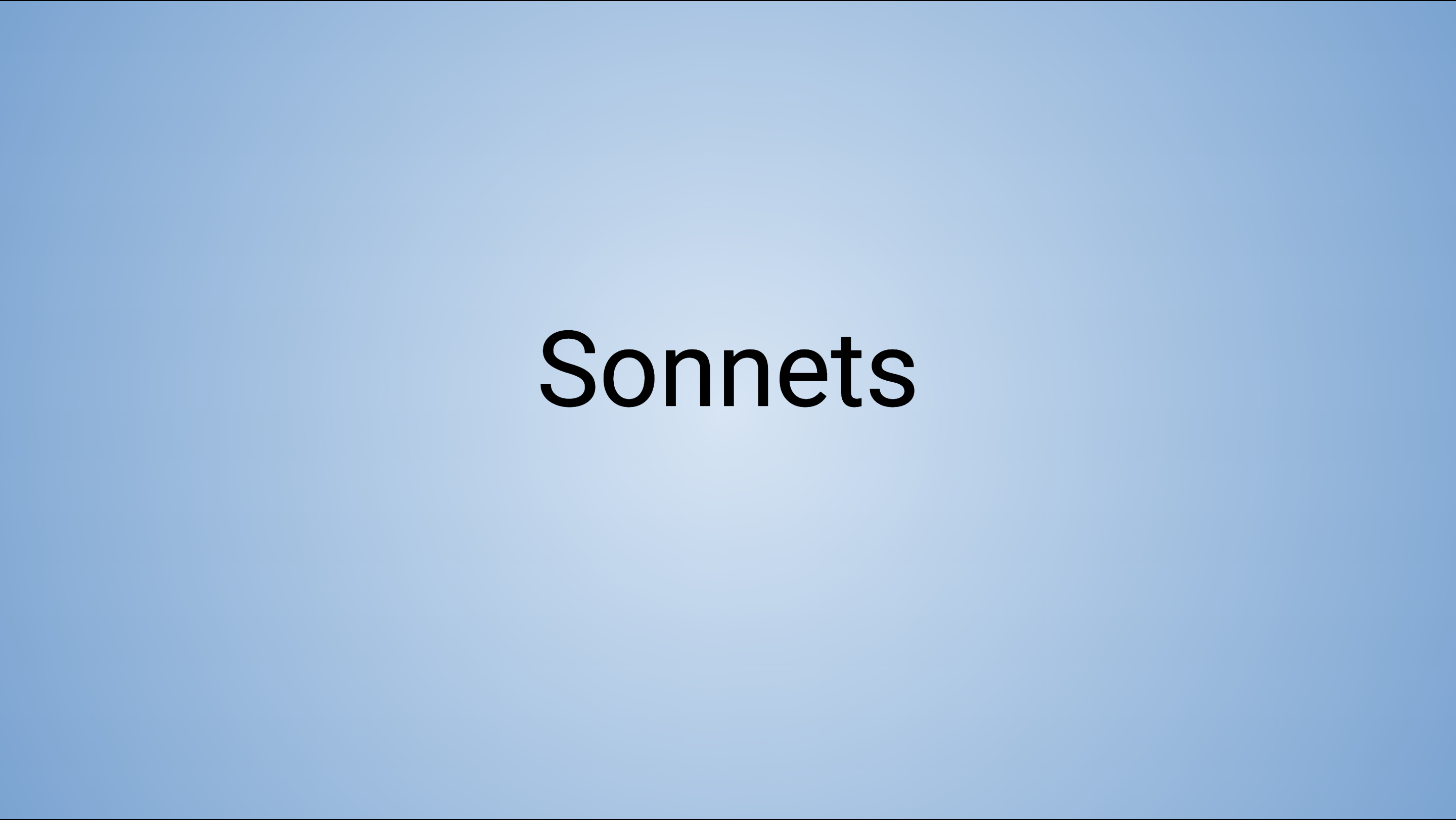 Sonnets - ConnectStudy